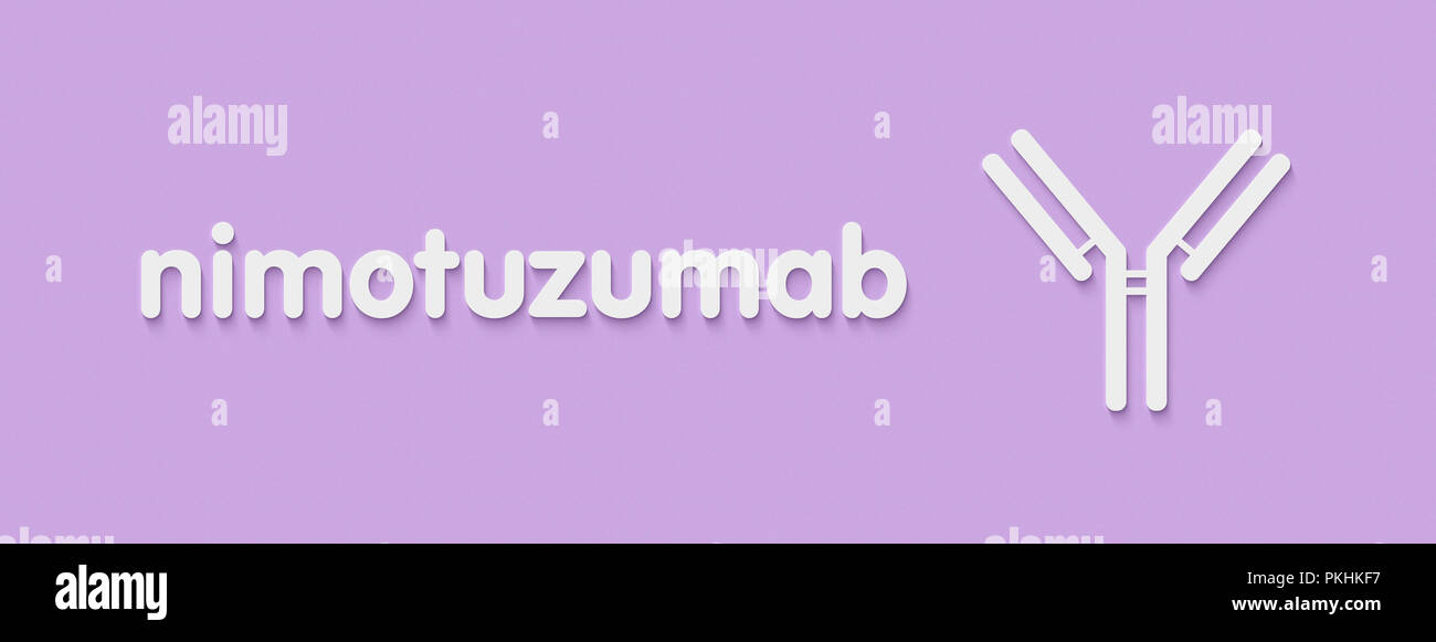 Nimotuzumab monoclonal antibody drug. Targets epidermal growth factor ...