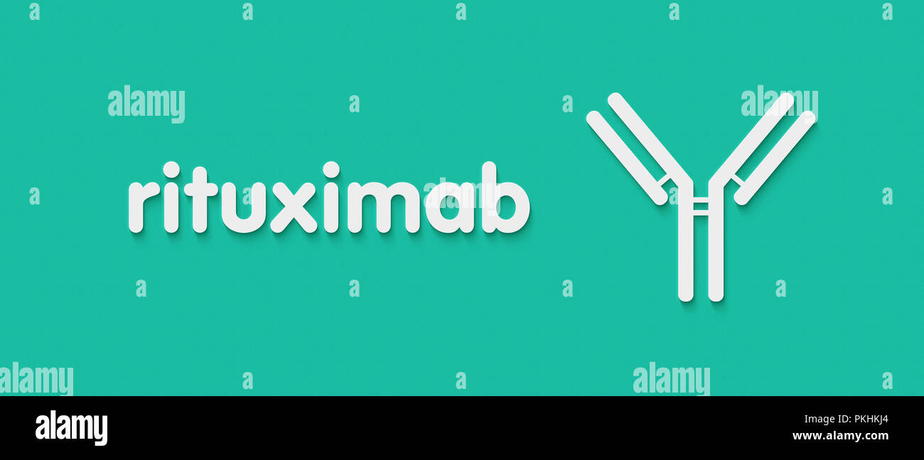 Rituximab monoclonal antibody drug. Targets CD20 on B-lymphocytes ...
