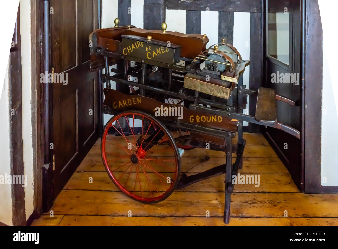 A knife grinder barrow in operation during the Victorian and Edwardian ...