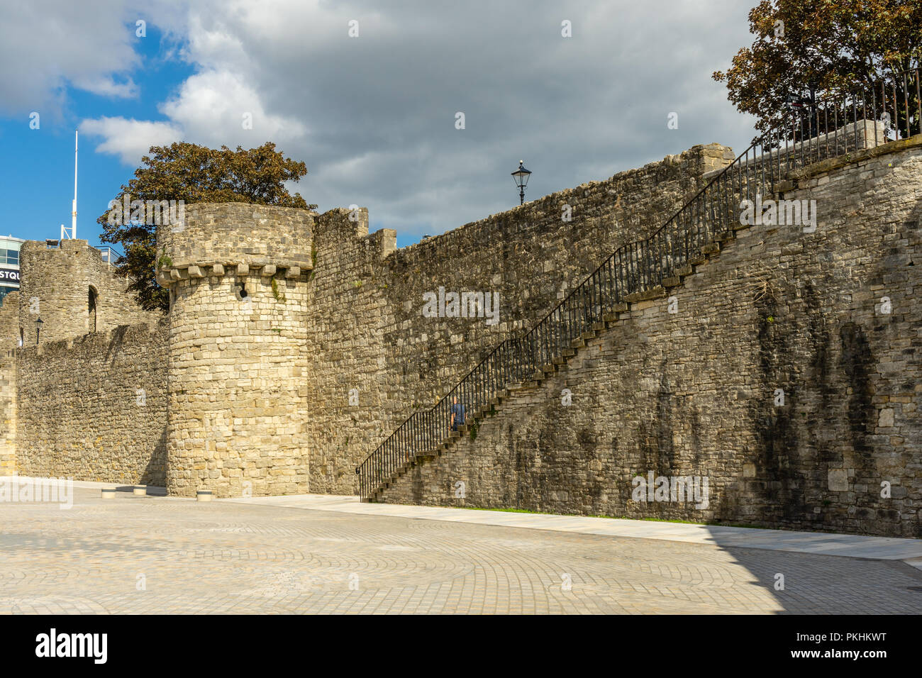 View to the Catchcold Tower and the forty steps, part of the old ...