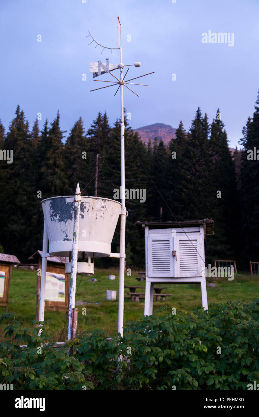 Old meteorogical weather station in the mountain Stock Photo - Alamy