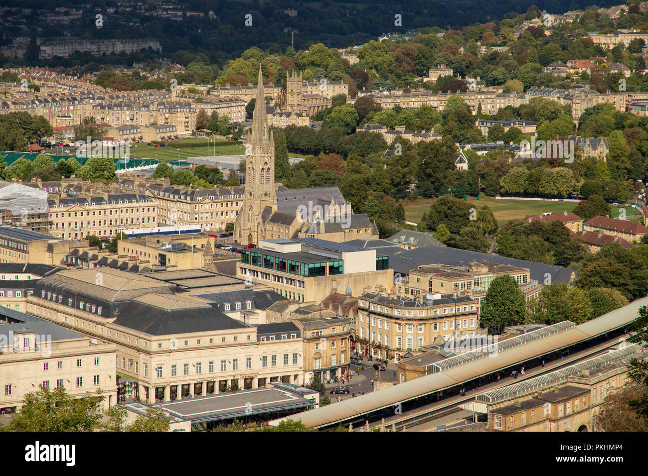 A Panoramic Postcard view of Bath, From the top of Beechen Cliff in ...