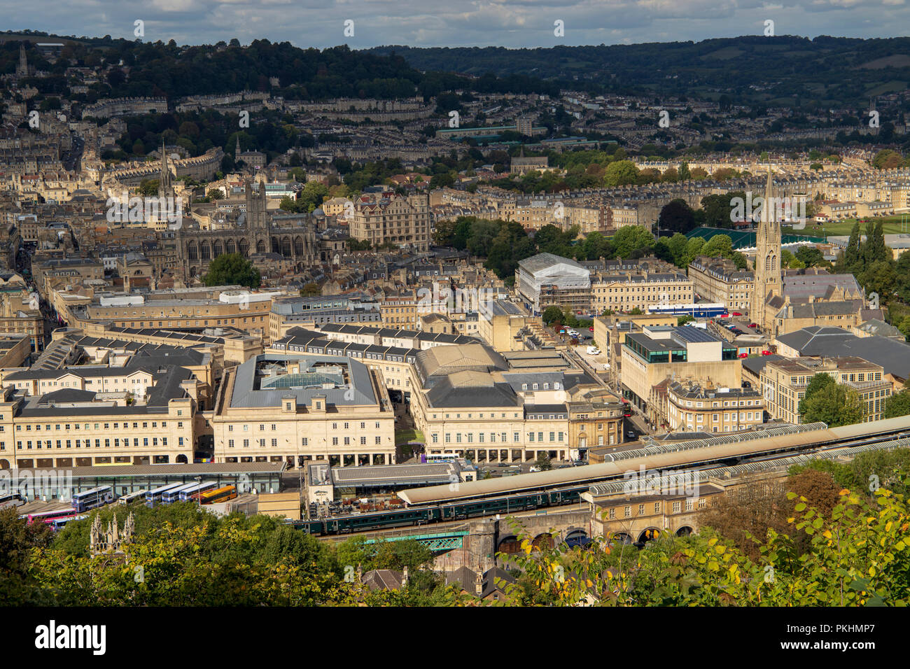 A Panoramic Postcard view of Bath, From the top of Beechen Cliff in ...