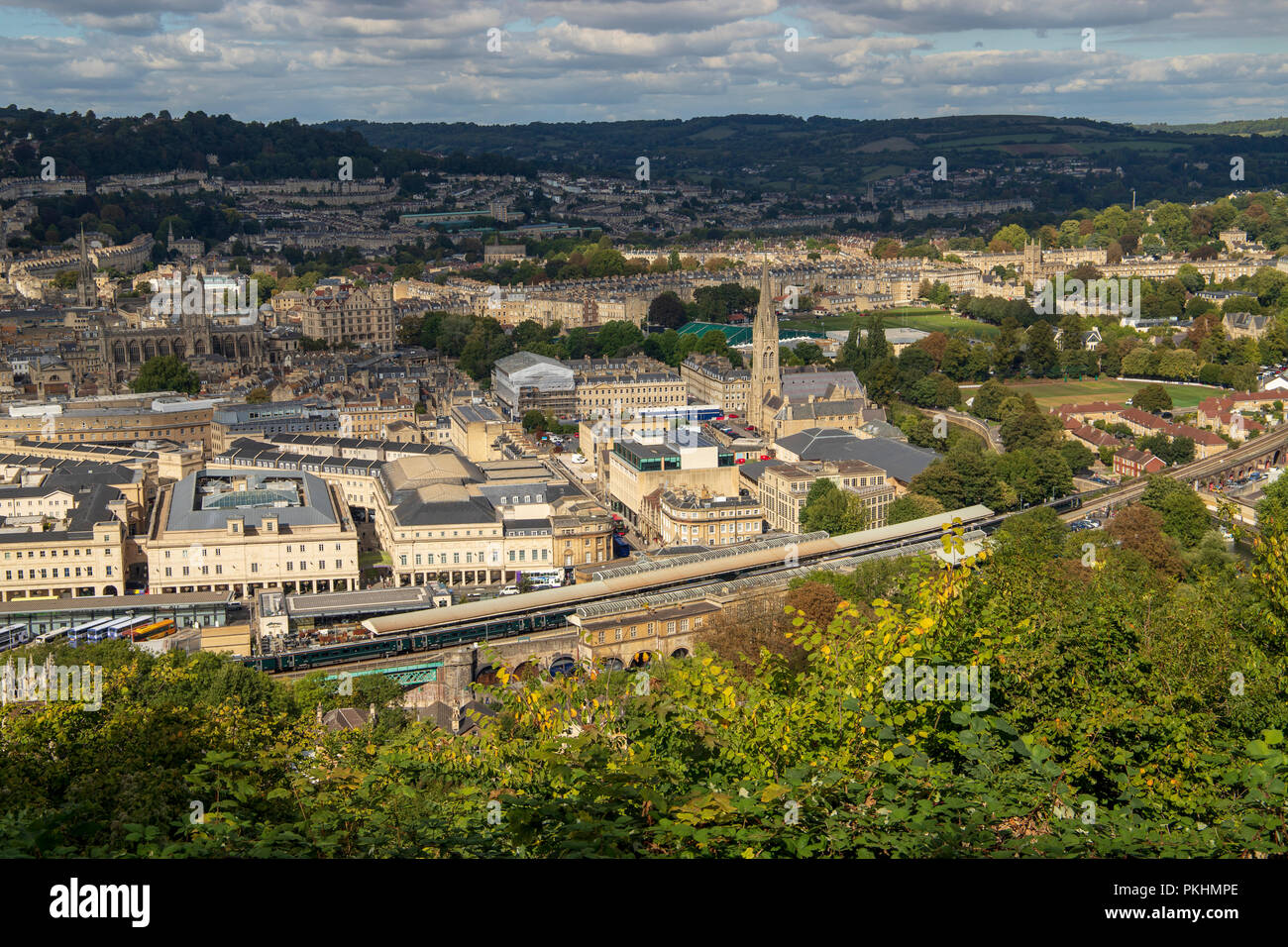 A Panoramic Postcard view of Bath, From the top of Beechen Cliff in ...