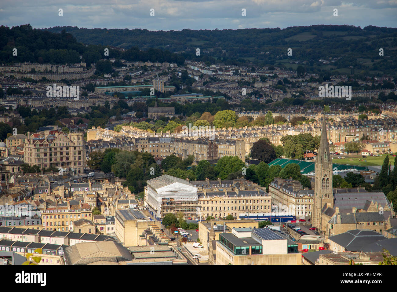 A Panoramic Postcard view of Bath, From the top of Beechen Cliff in ...