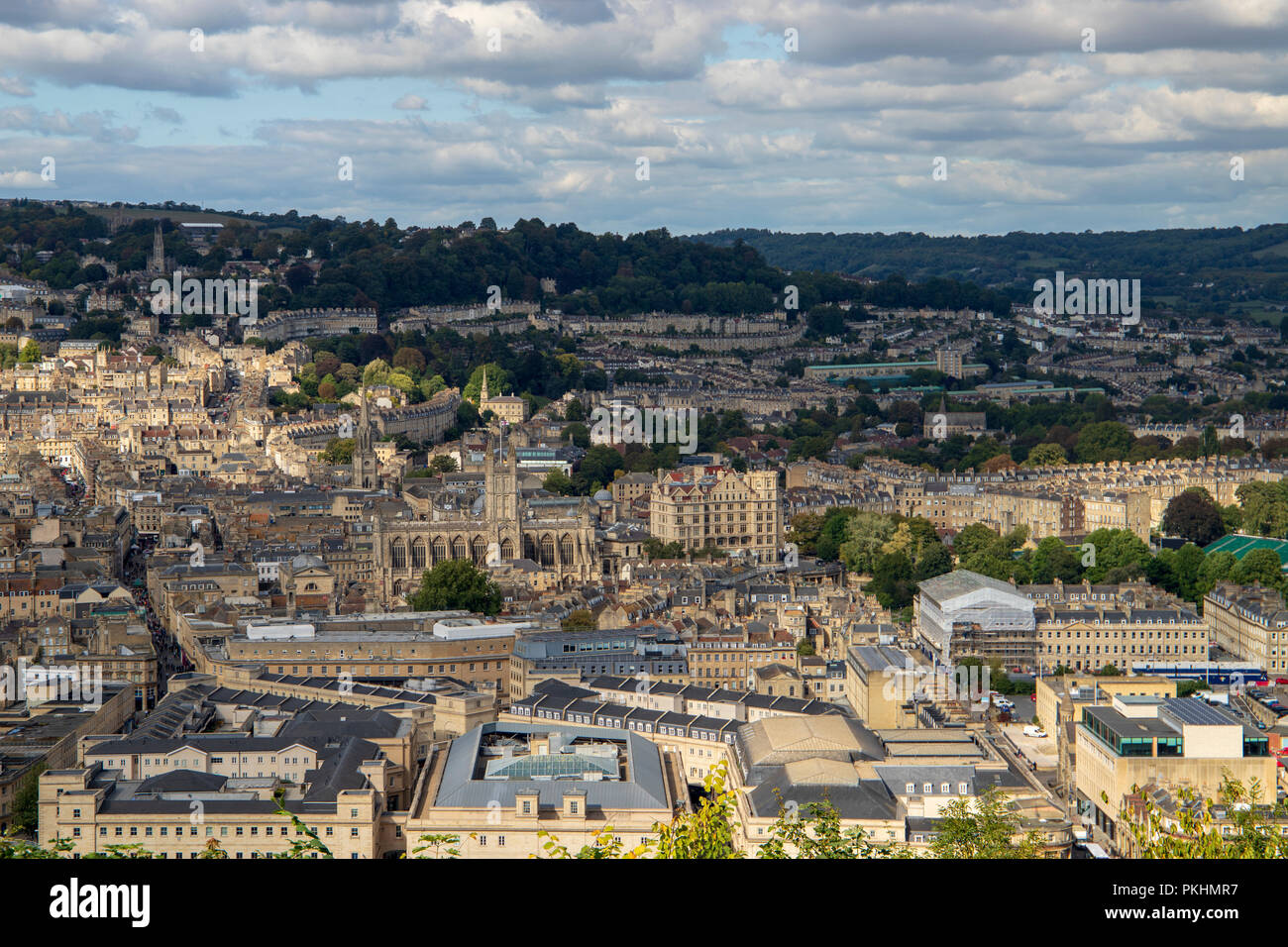 A Panoramic Postcard view of Bath, From the top of Beechen Cliff in ...