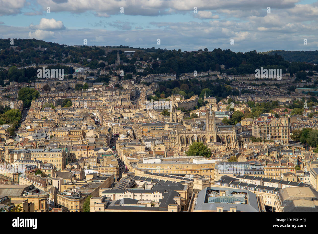 A Panoramic Postcard view of Bath, From the top of Beechen Cliff in ...