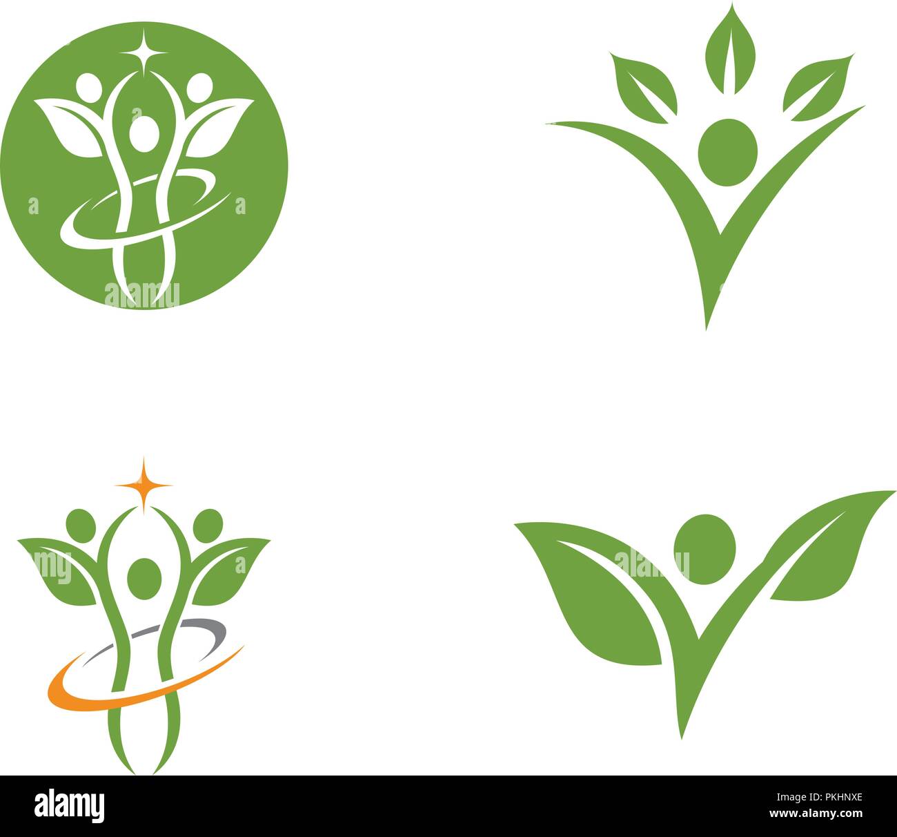 Fun people Healthy Life Logo template vector icon Stock Vector Image ...