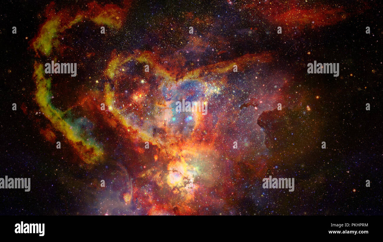 Image of the nebula in deep space. Galaxy constellation. Elements of ...