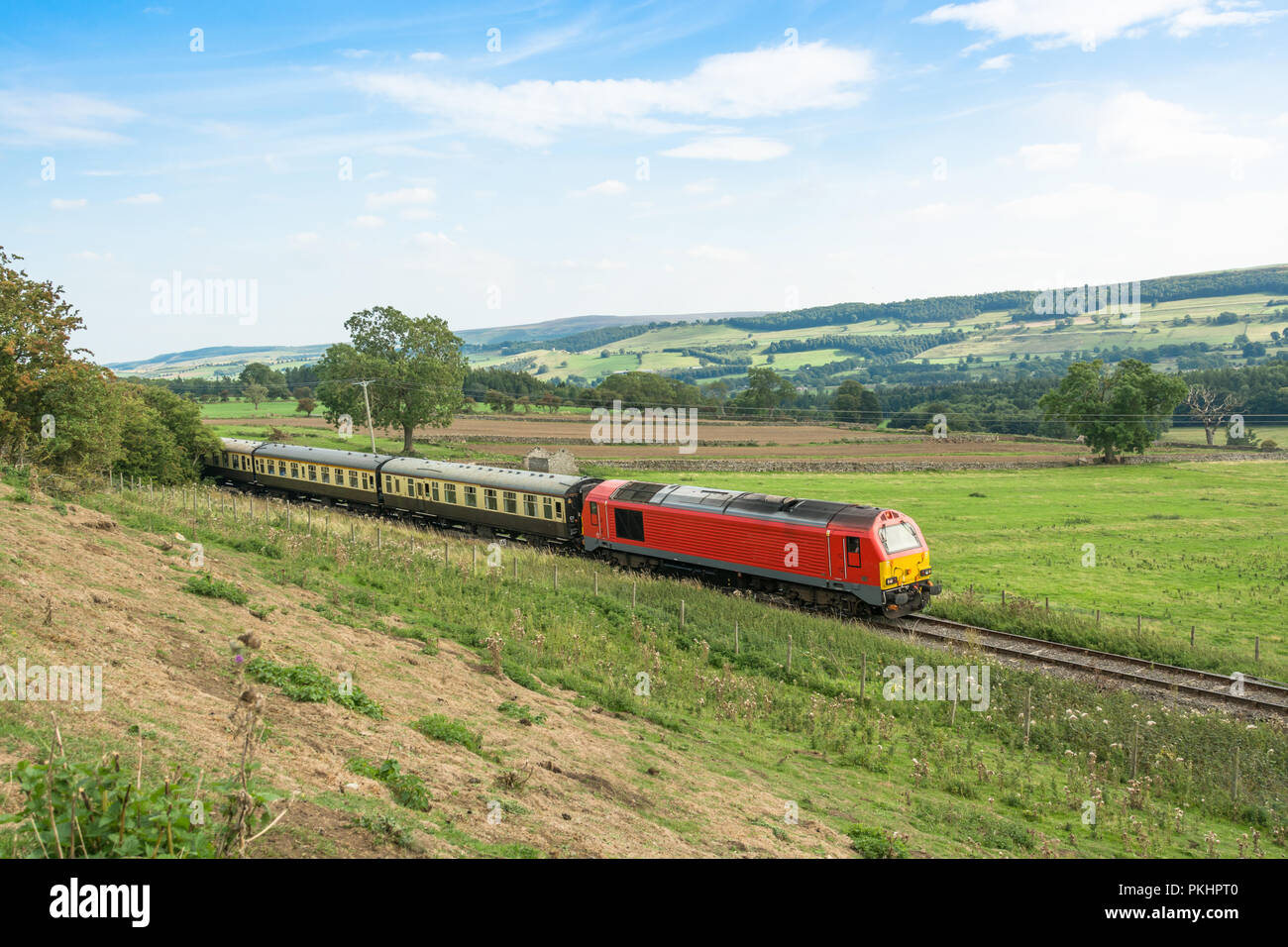 class 67 locomotive on the Wensleydale Railway Stock Photo - Alamy