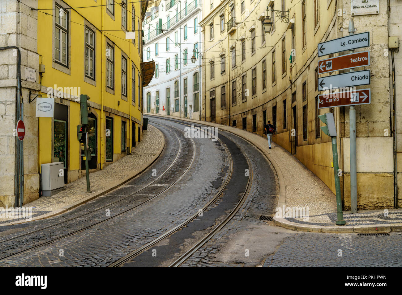 Yellow house typical portuguese architecture hi-res stock photography ...