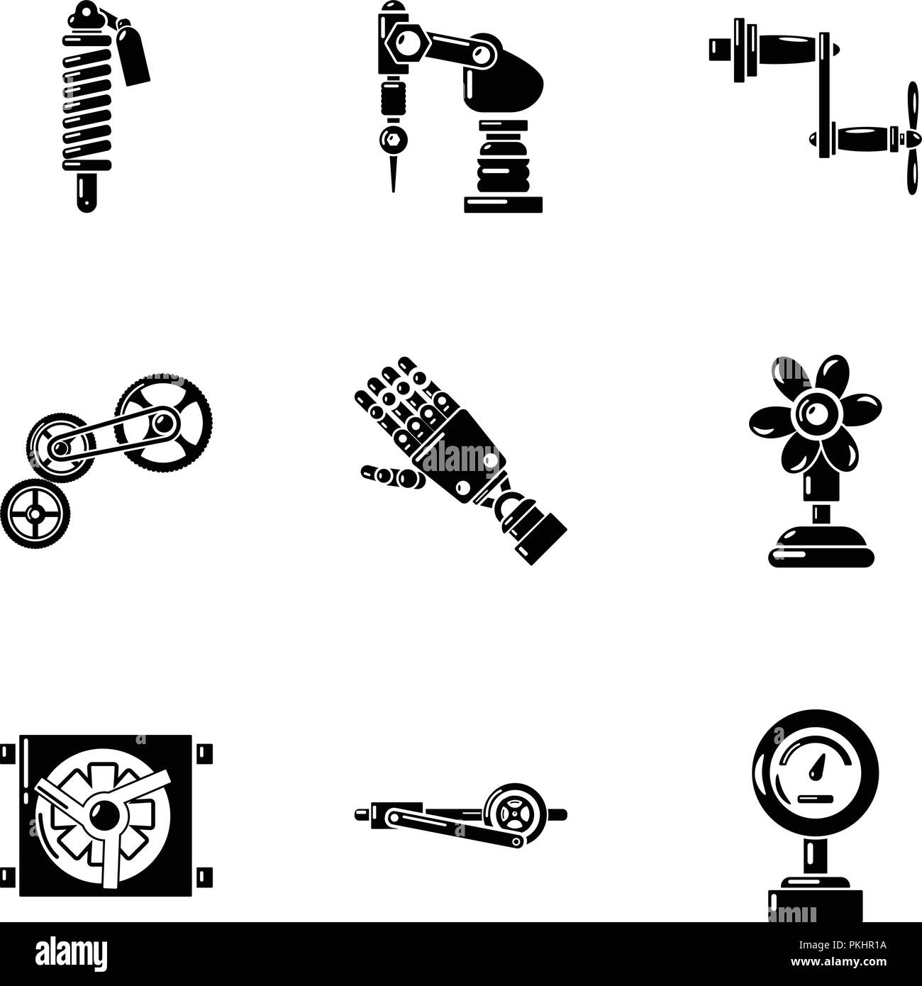 Manipulator arm icons set, simple style Stock Vector Image & Art - Alamy