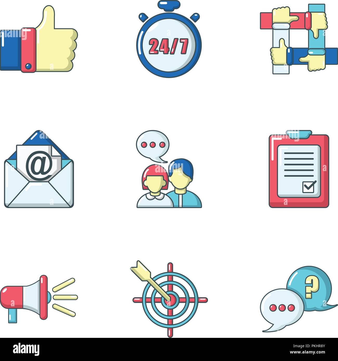 Commercial activity icons set, cartoon style Stock Vector Image & Art ...