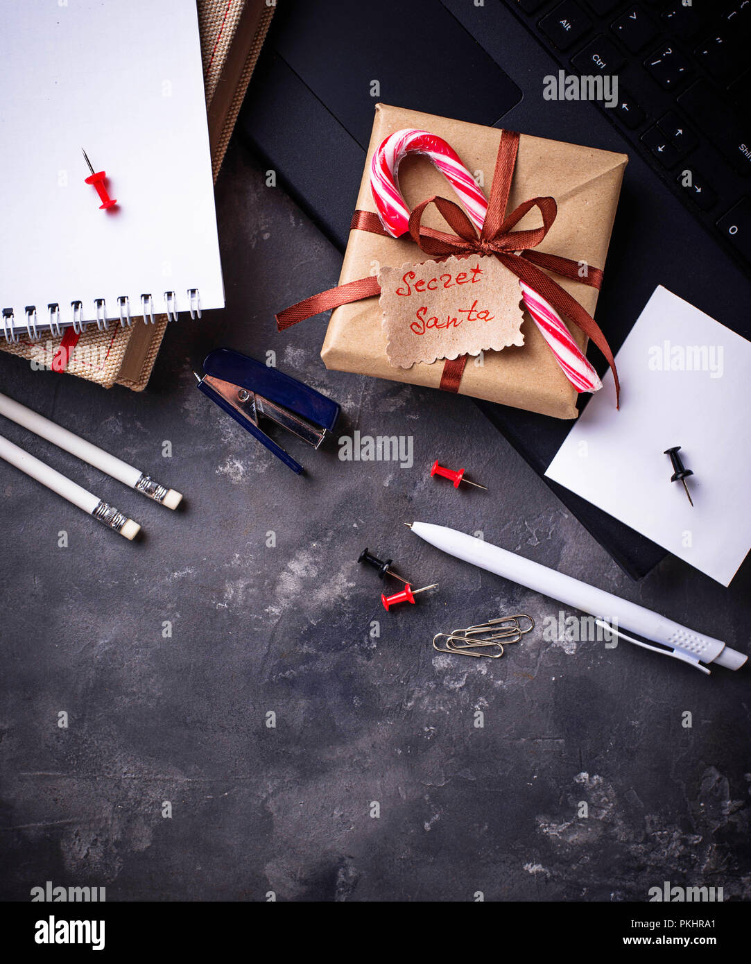 Secret Santa surprises. Christmas celebration in the office Stock Photo ...