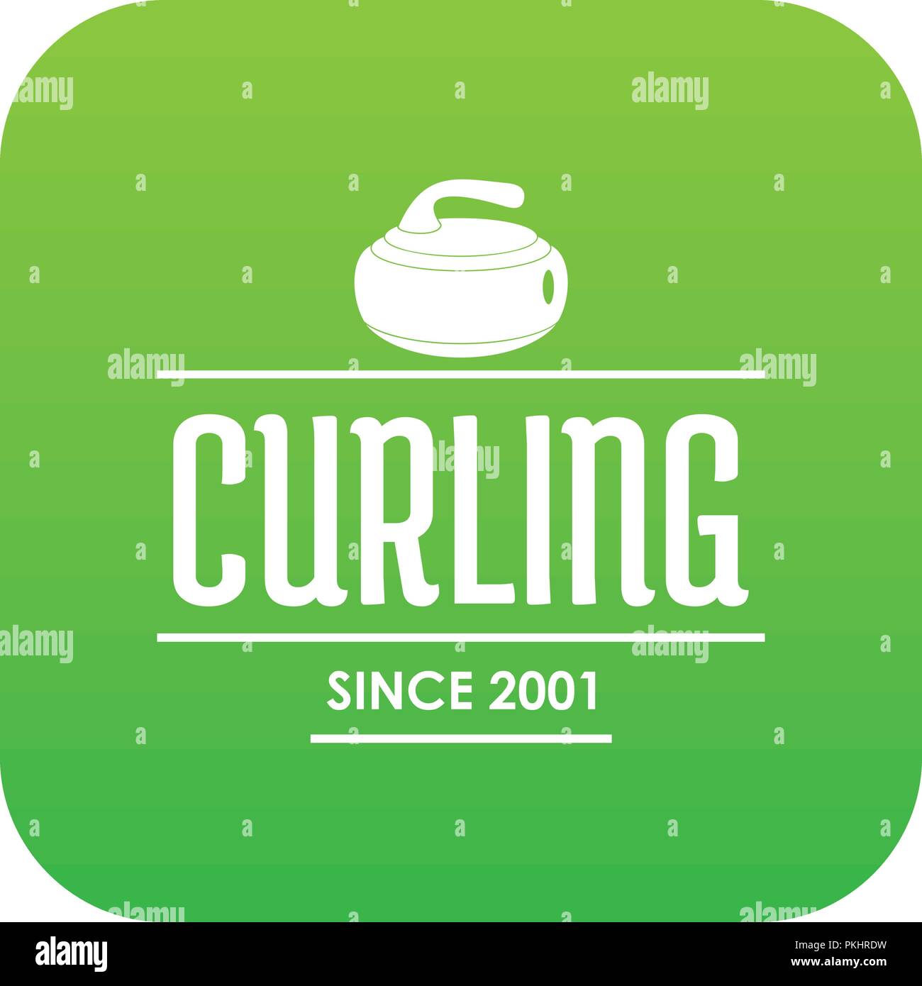 Curling icon green vector Stock Vector Image & Art - Alamy