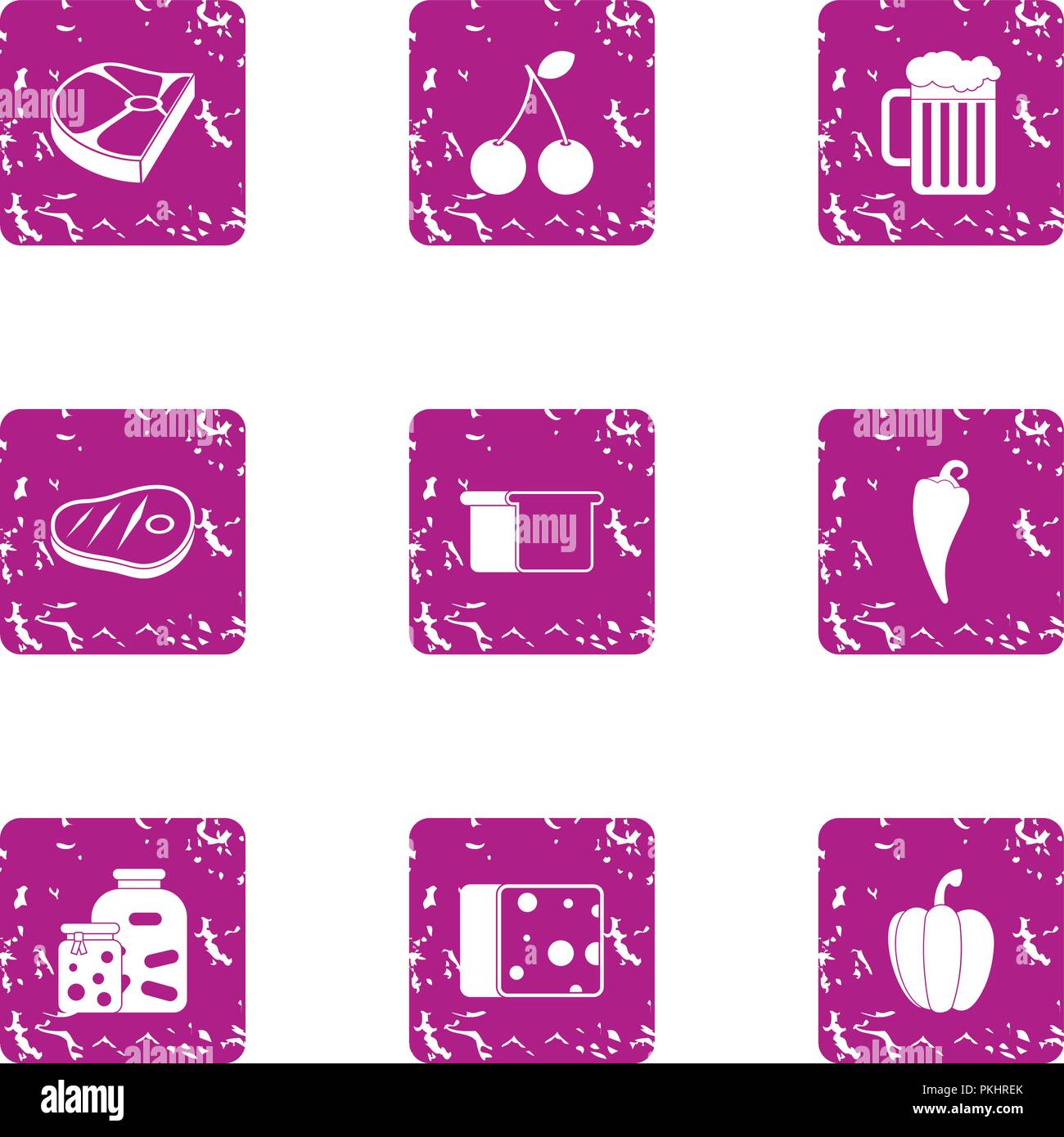 Billet icons set, grunge style Stock Vector Image & Art - Alamy