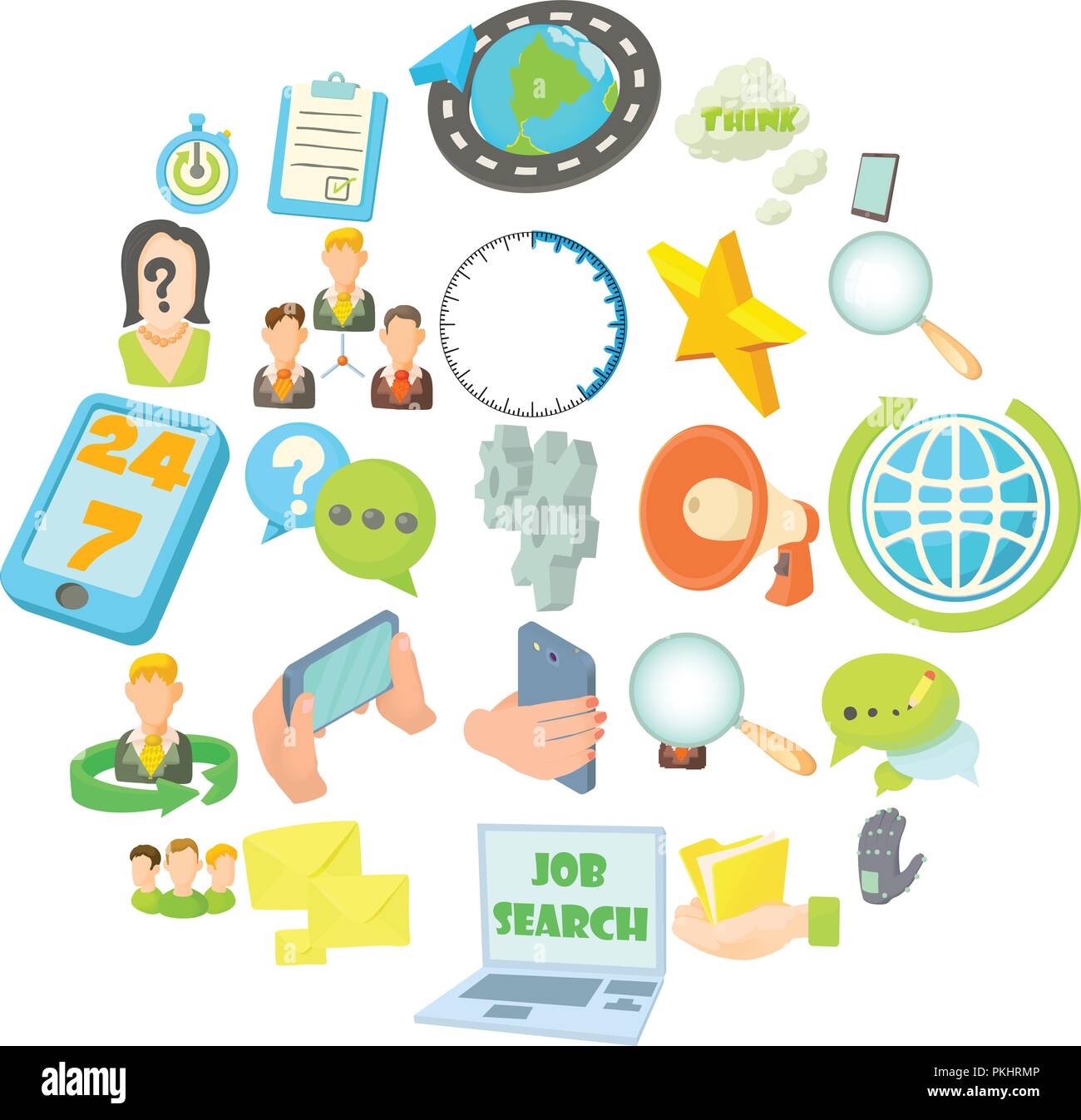 Buzz icons set, cartoon style Stock Vector Image & Art - Alamy