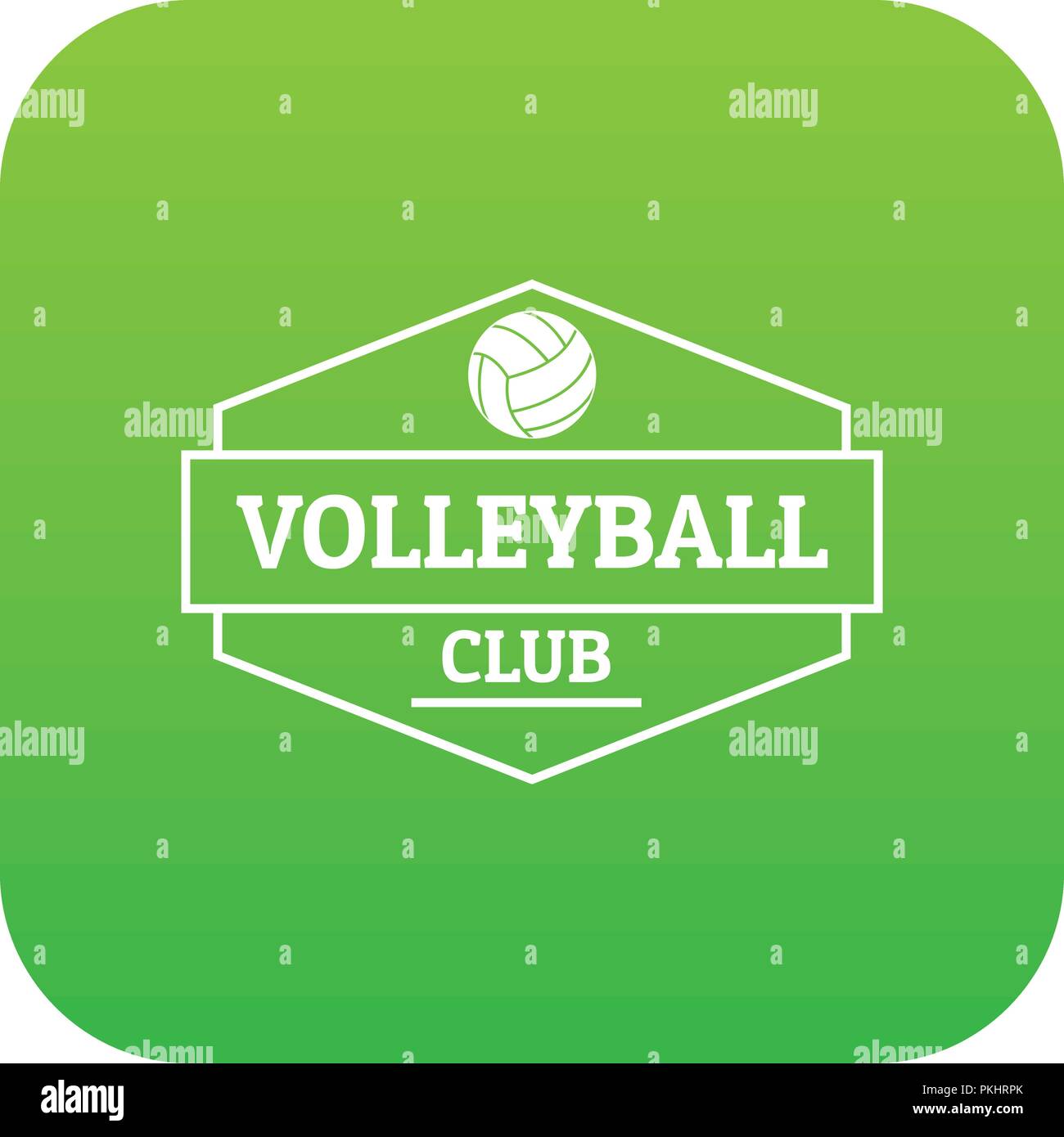 Volleyball icon green vector Stock Vector Image & Art - Alamy