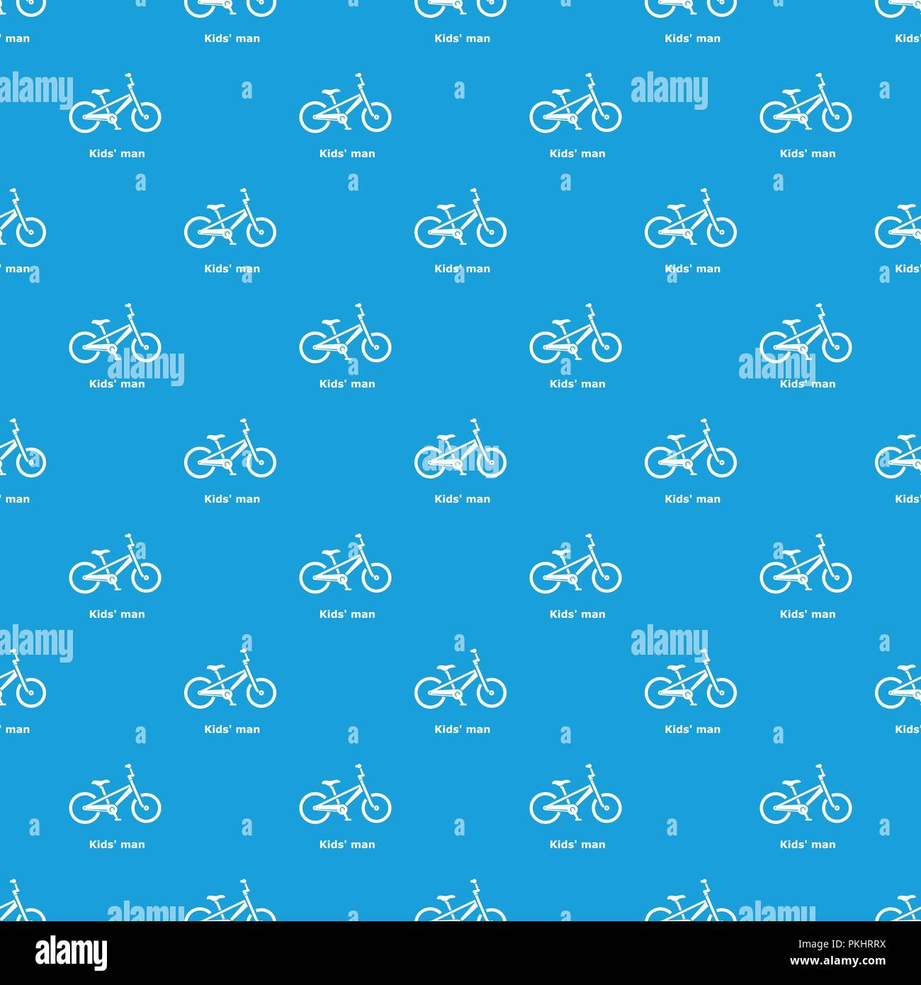 Kids man bike pattern vector seamless blue Stock Vector Image & Art - Alamy