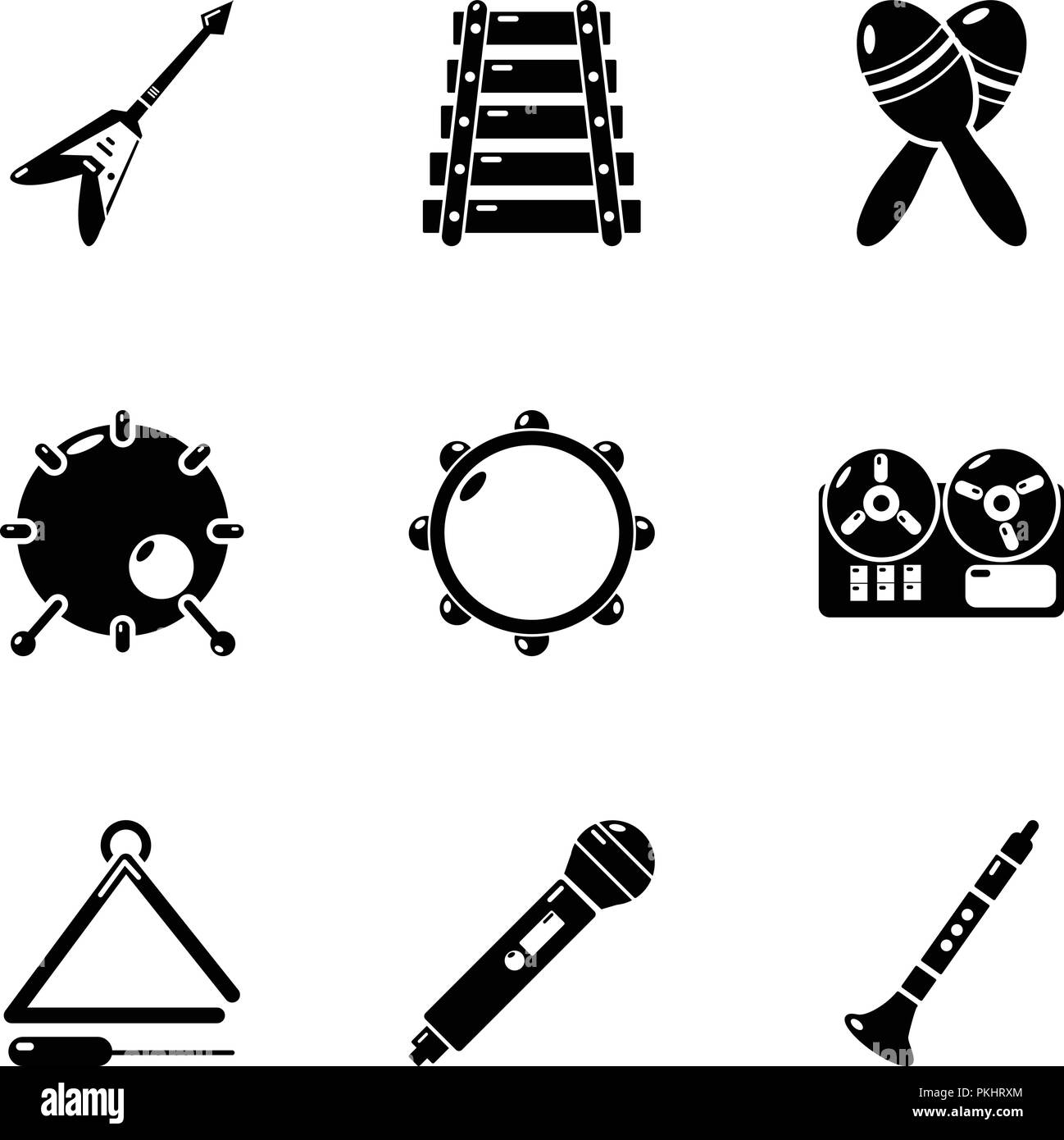 Musical piece icons set, simple style Stock Vector Image & Art - Alamy