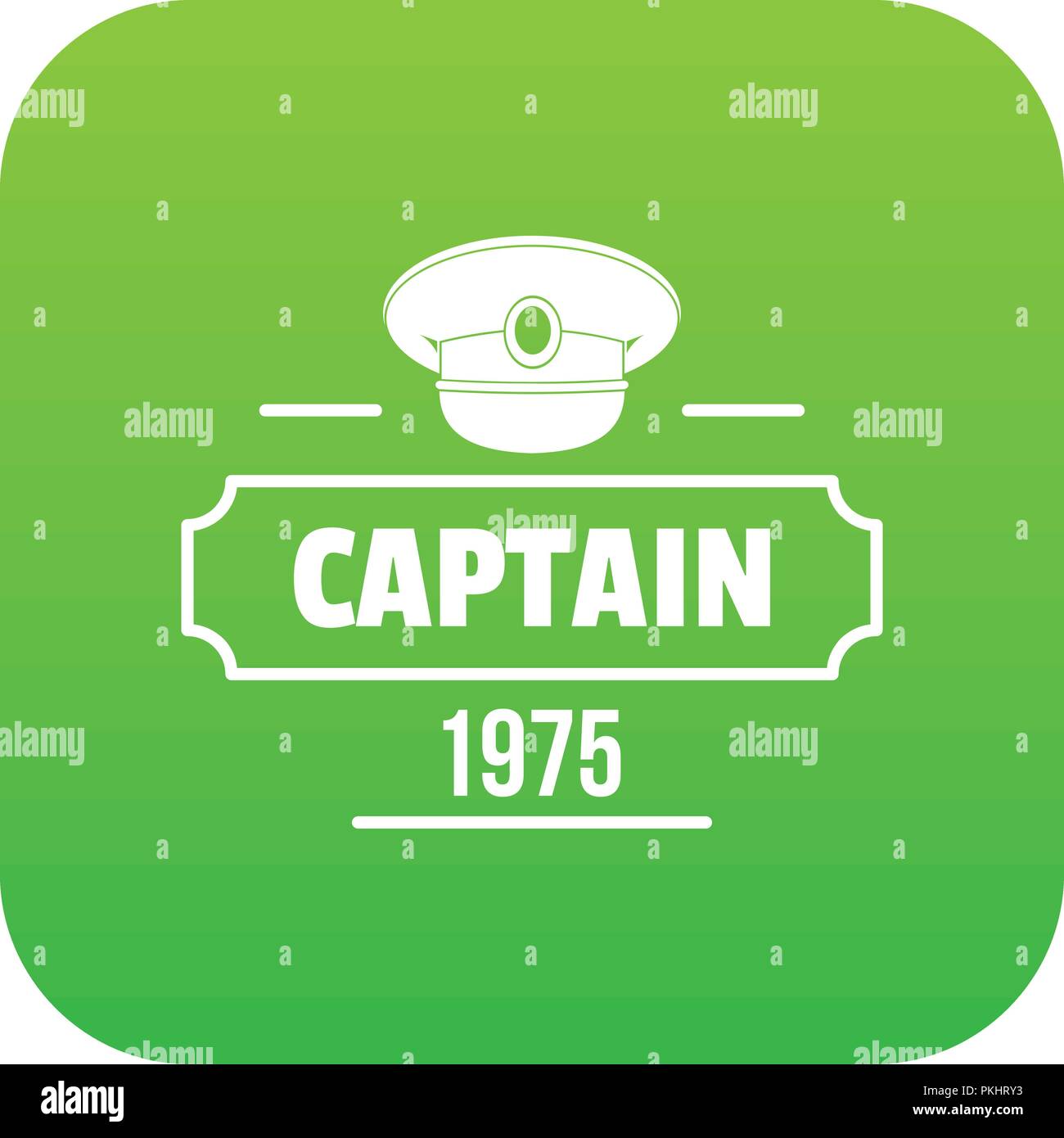 Captain icon green vector Stock Vector Image & Art - Alamy