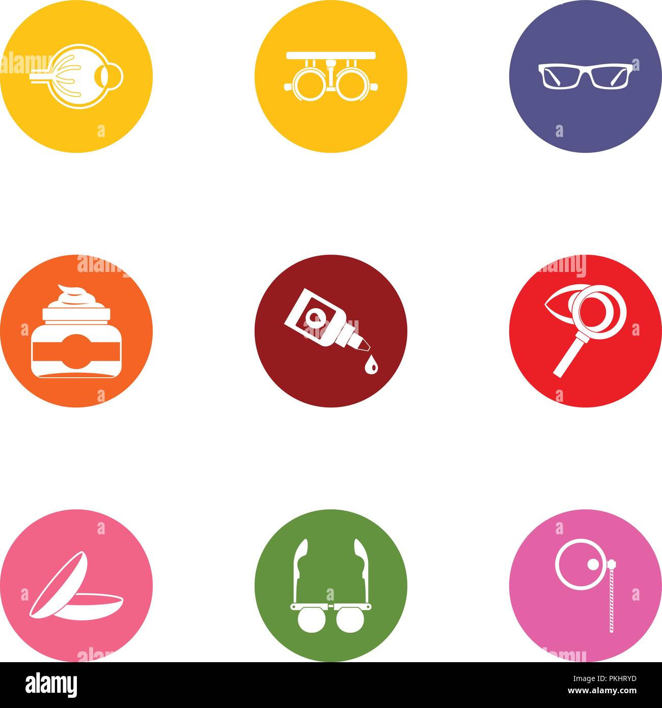 Visual icons set, flat style Stock Vector Image & Art - Alamy