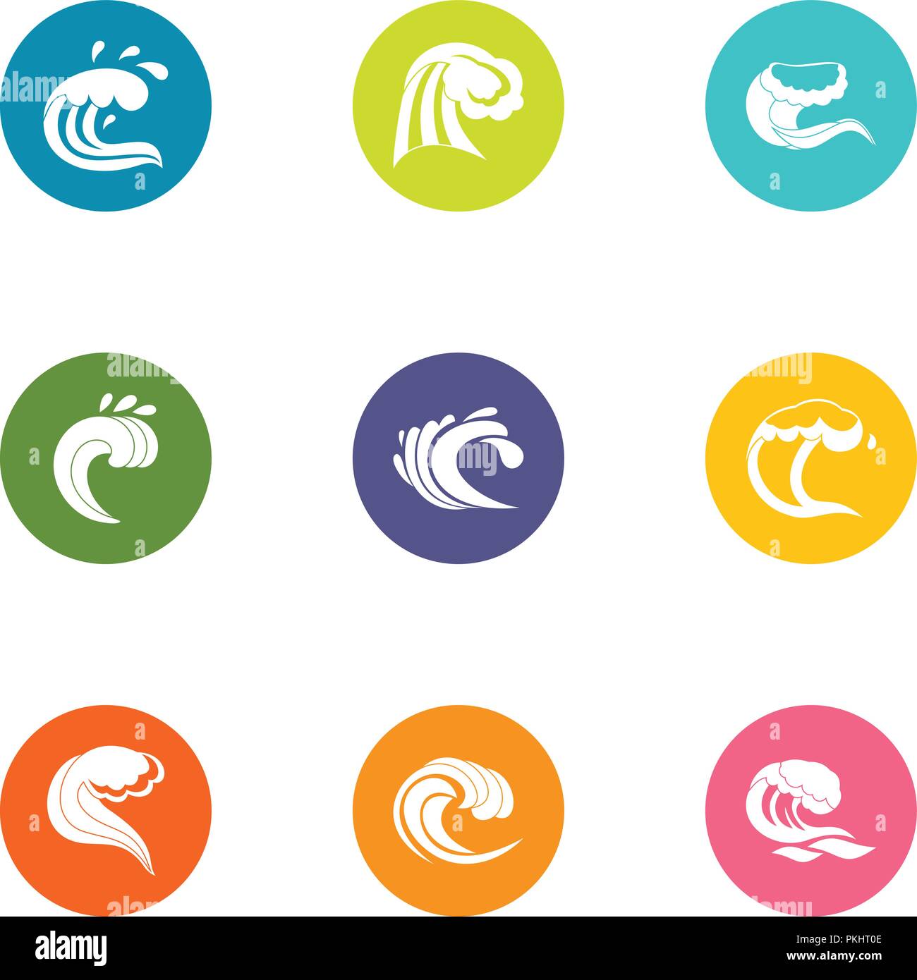 Breakwater icons set, flat style Stock Vector Image & Art - Alamy