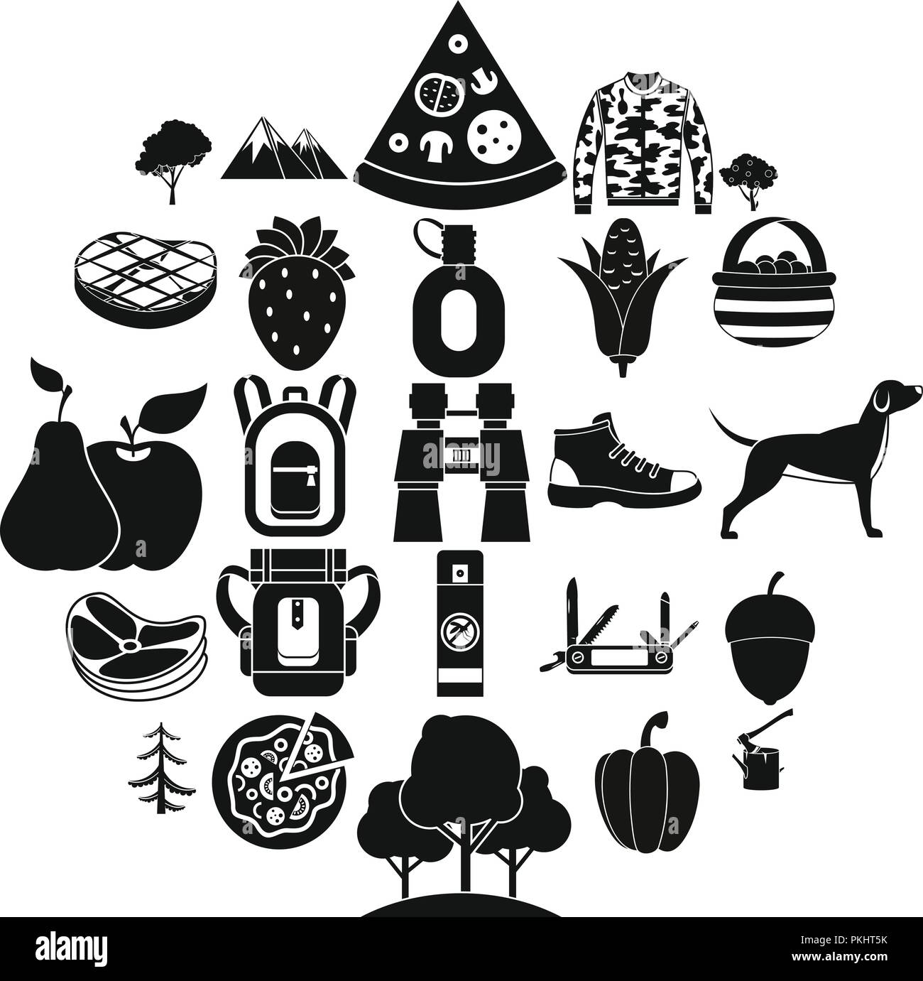 Wildlife icons set, simple style Stock Vector Image & Art - Alamy