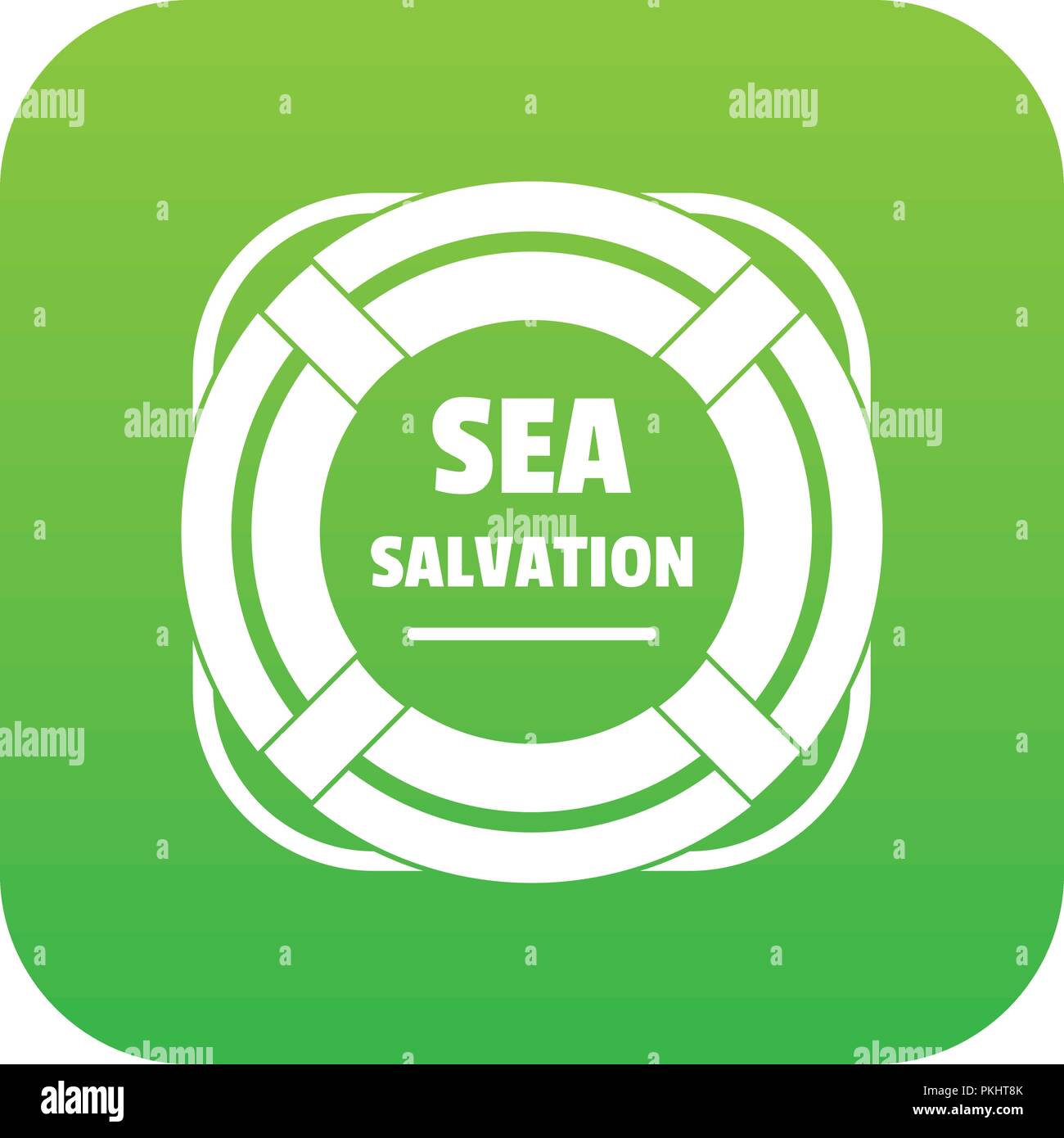 Sea salvation icon green vector Stock Vector Image & Art - Alamy