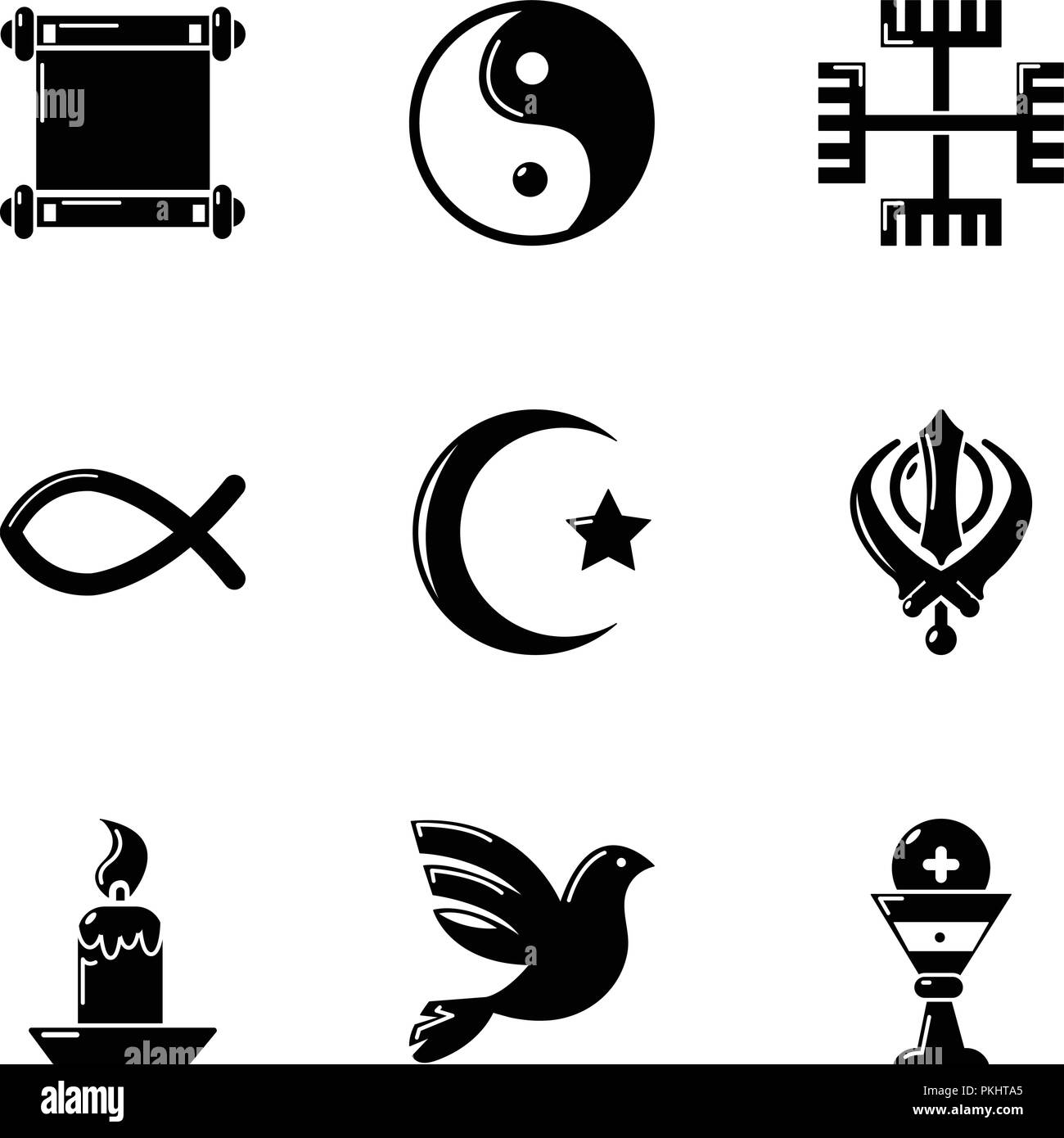 Creed icons set, simple style Stock Vector Image & Art - Alamy
