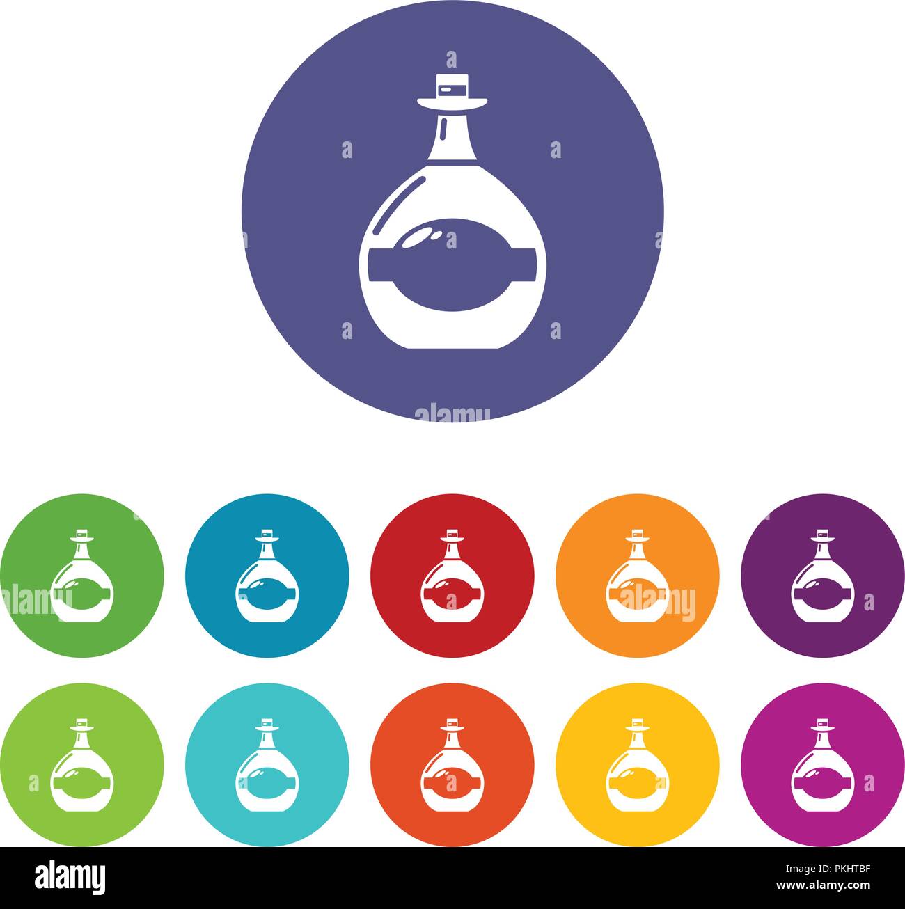 Pot bellied bottle icons set vector color Stock Vector Image & Art - Alamy