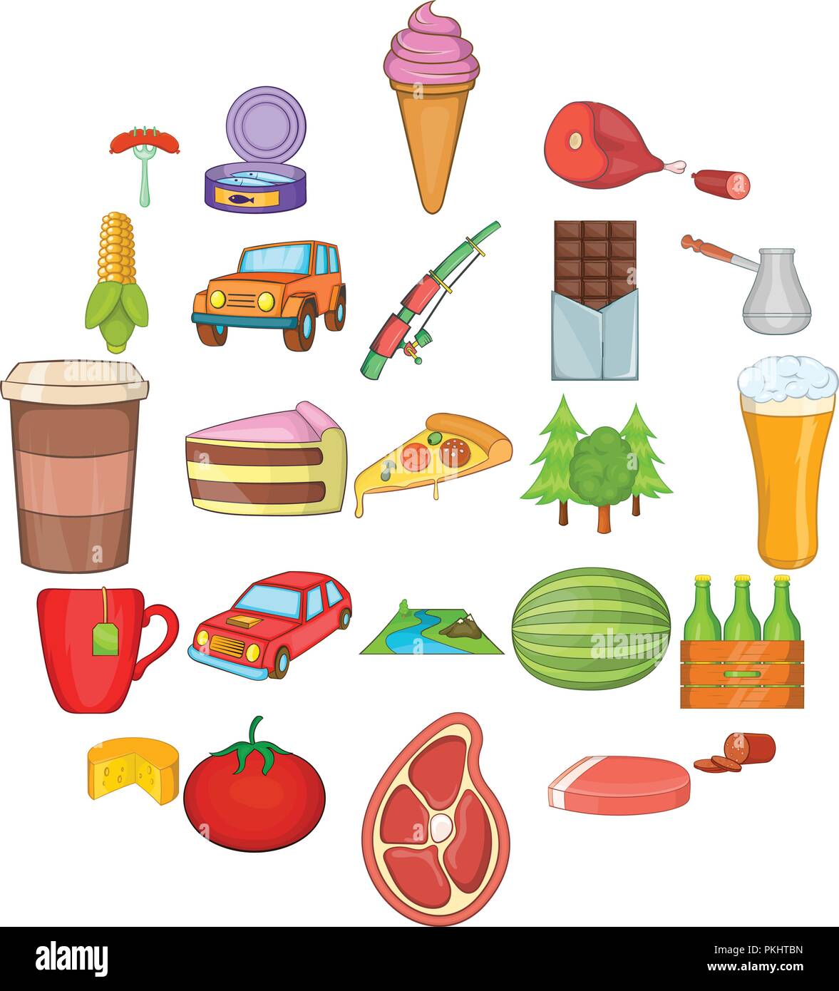 Impenetrable terrain icons set, cartoon style Stock Vector Image & Art ...