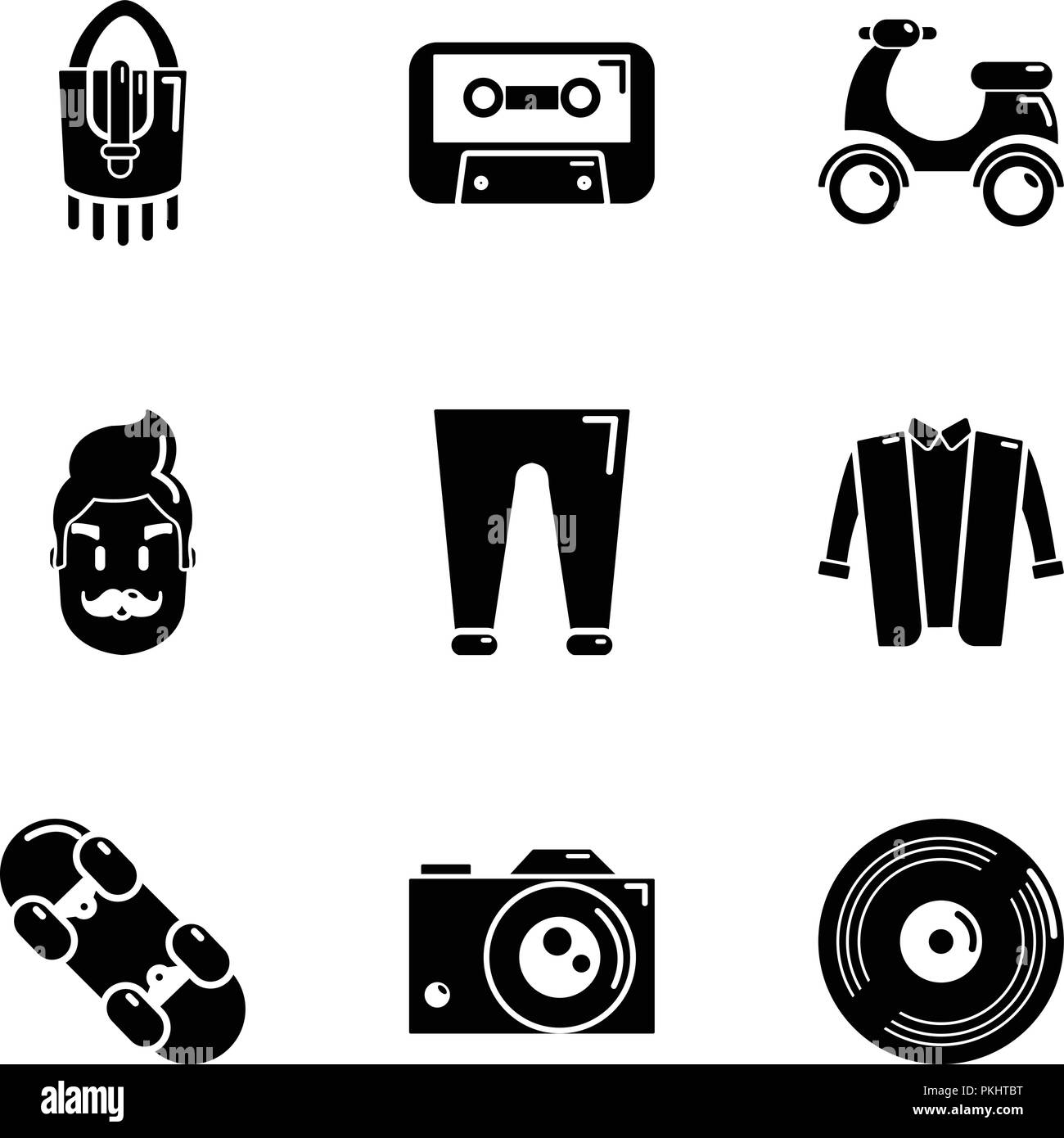 Beat icons set, simple style Stock Vector Image & Art - Alamy