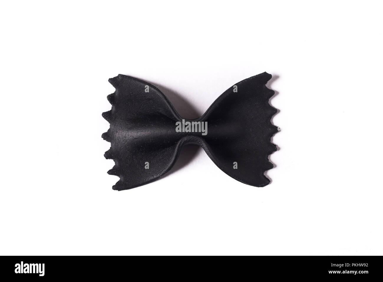 Handmade fresh black pasta composition on landscape top view white ...