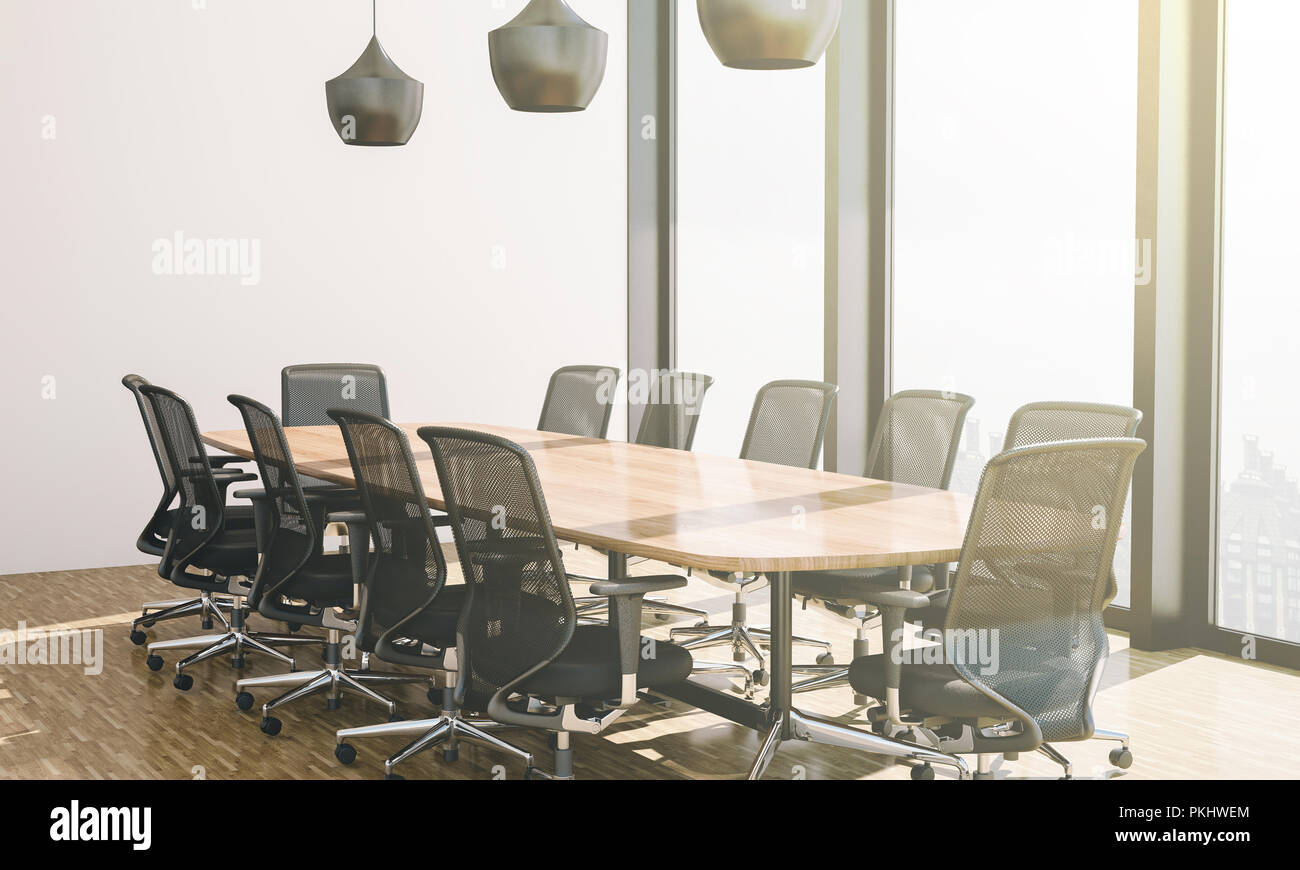 conference room 3d rendering Stock Photo - Alamy