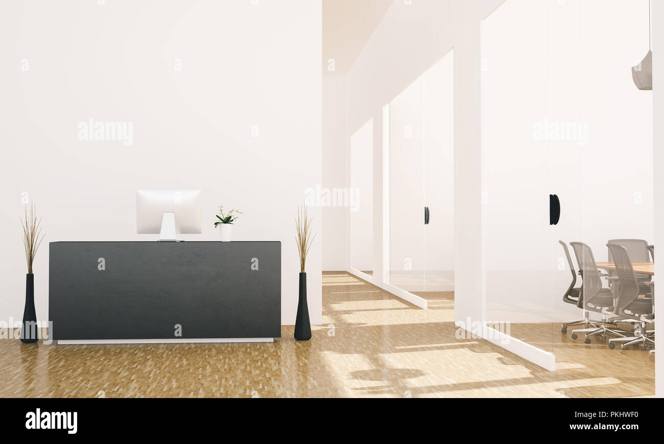 3d rendering of office lobby Stock Photo - Alamy