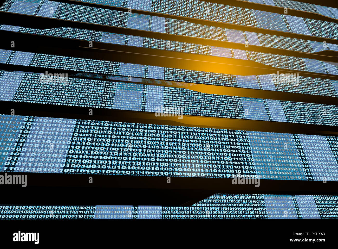 Binary code stream background. 3D illustration Stock Photo - Alamy