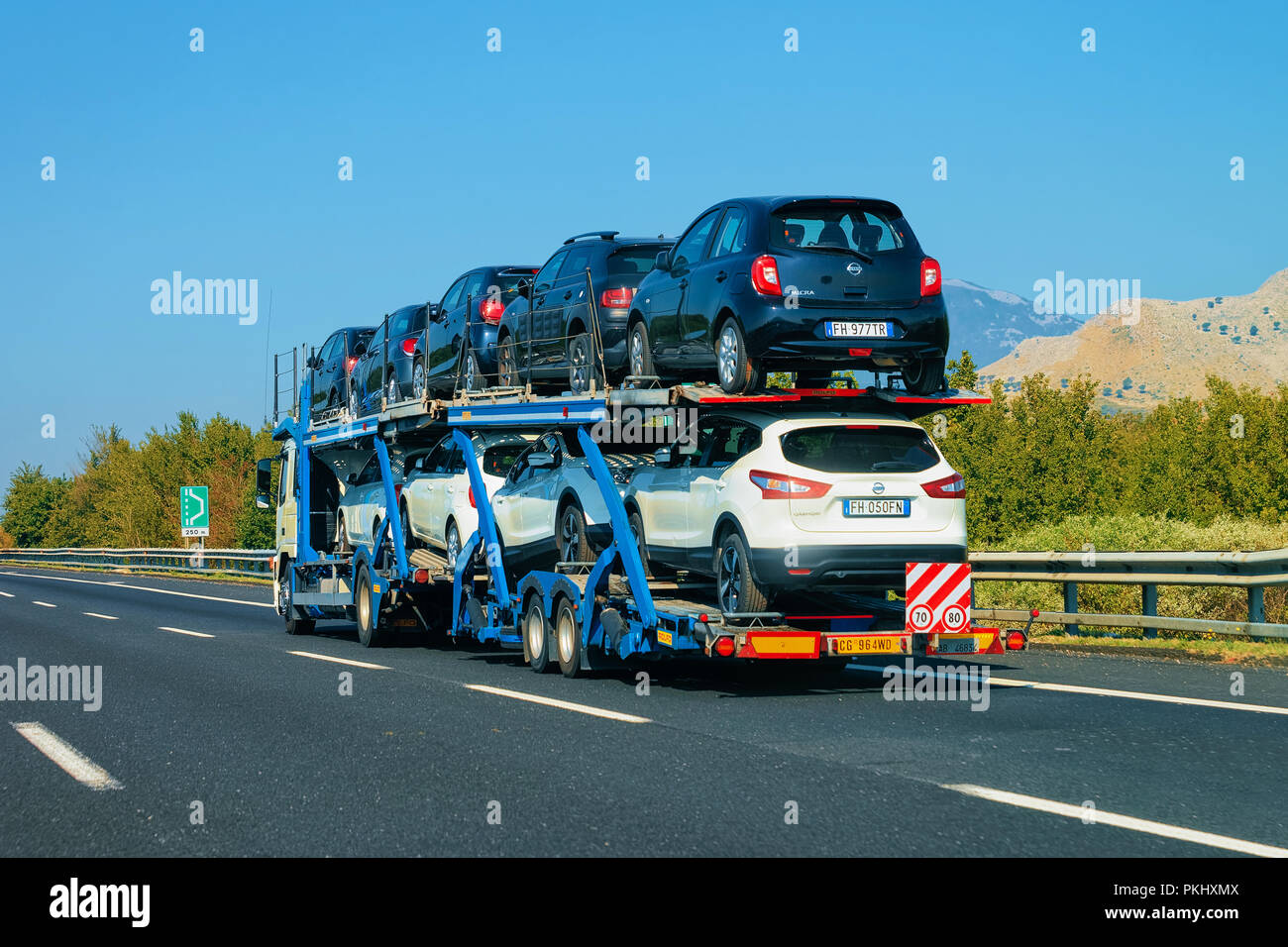 Big truck transporters hi-res stock photography and images - Alamy