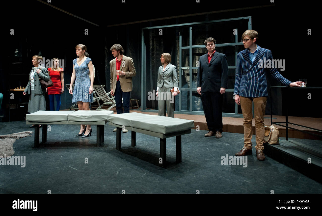 Theatre company De Dijlezonen playing "Ten Little Indians" from Agatha ...