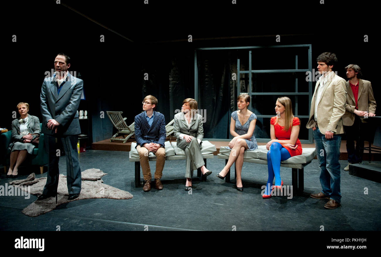 Theatre company De Dijlezonen playing "Ten Little Indians" from Agatha ...