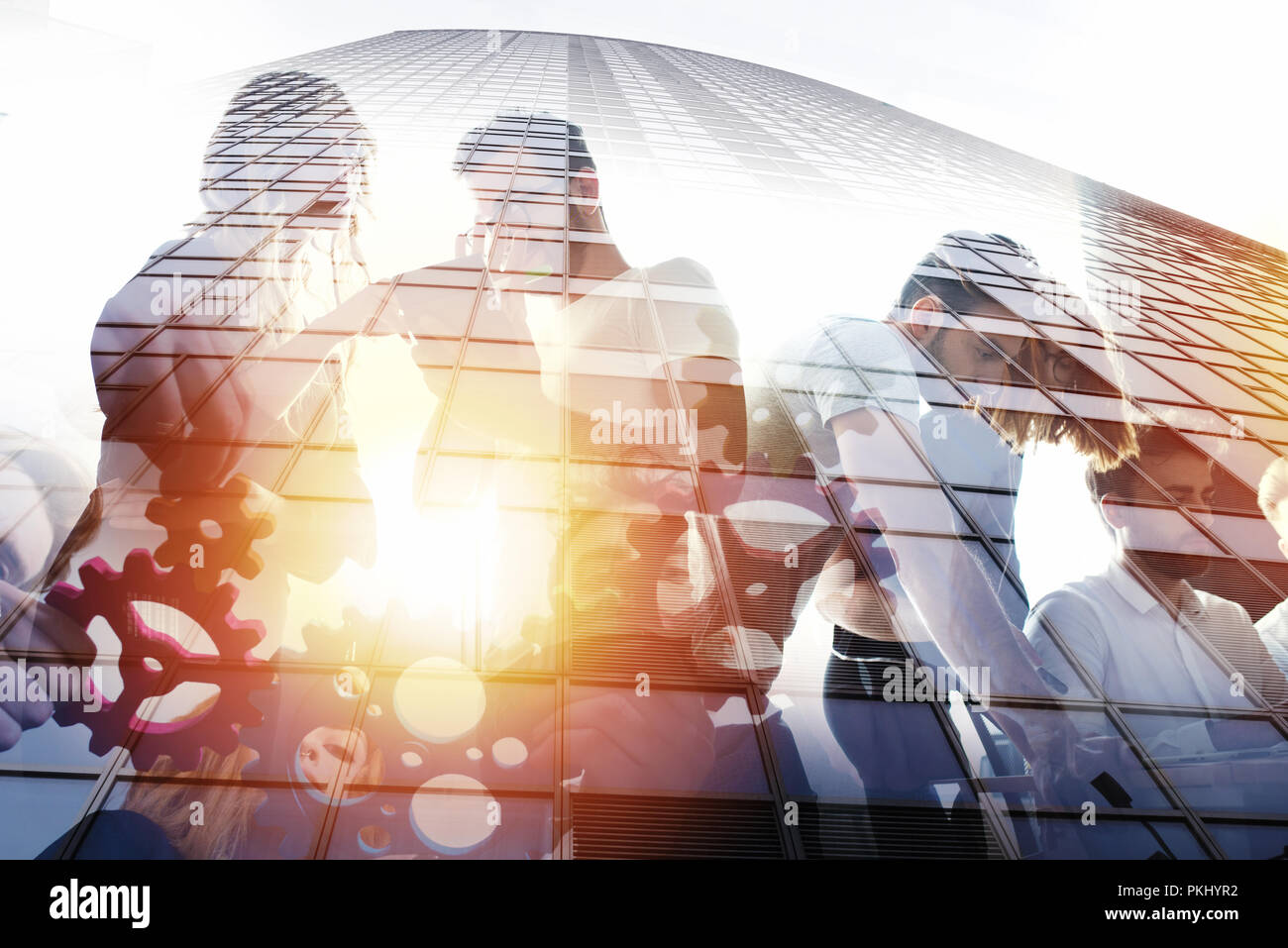 Business people work together in office. Concept of teamwork and ...