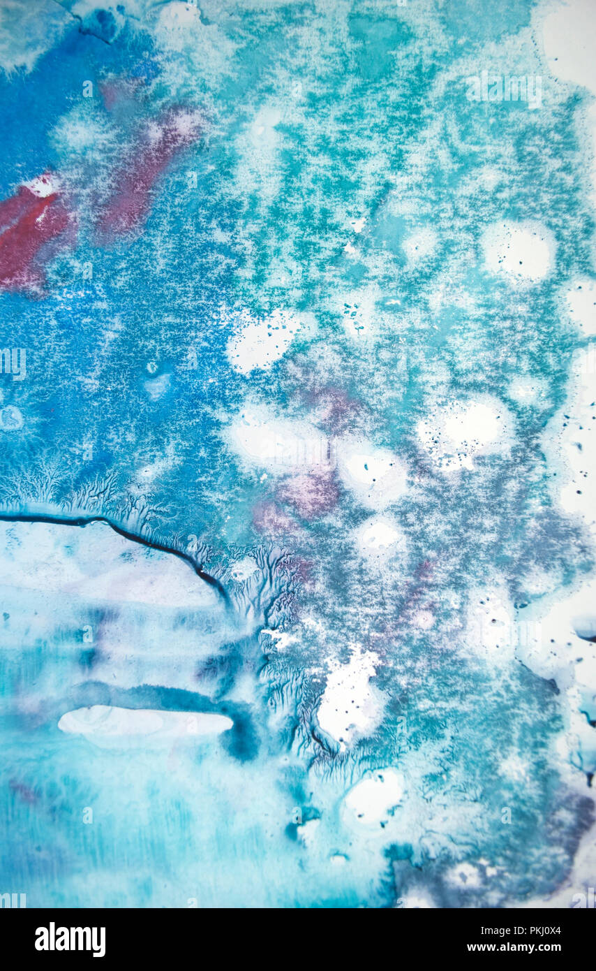 Watercolor texture splashes. Original abstract, paper, stone, ice light ...
