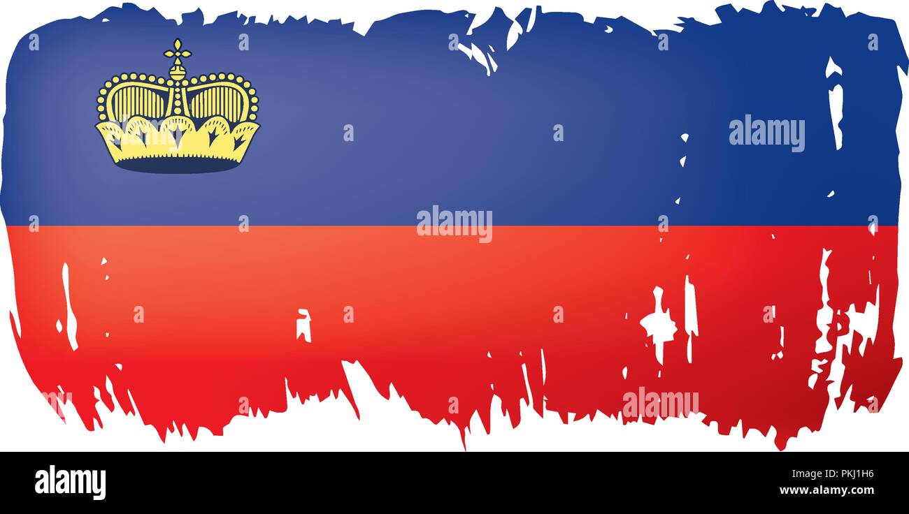 liechtenstein flag, vector illustration on a white background Stock ...