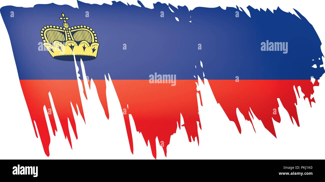 liechtenstein flag, vector illustration on a white background Stock ...