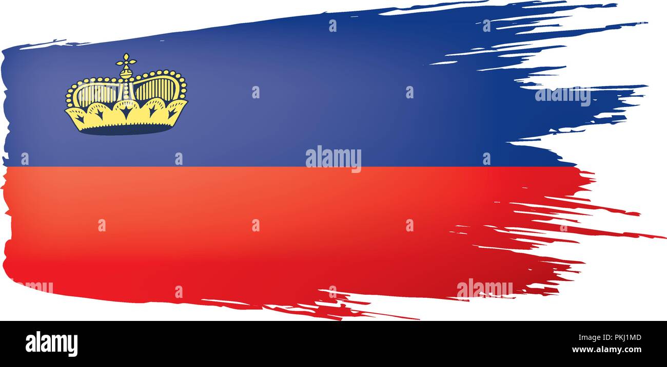 liechtenstein flag, vector illustration on a white background Stock ...