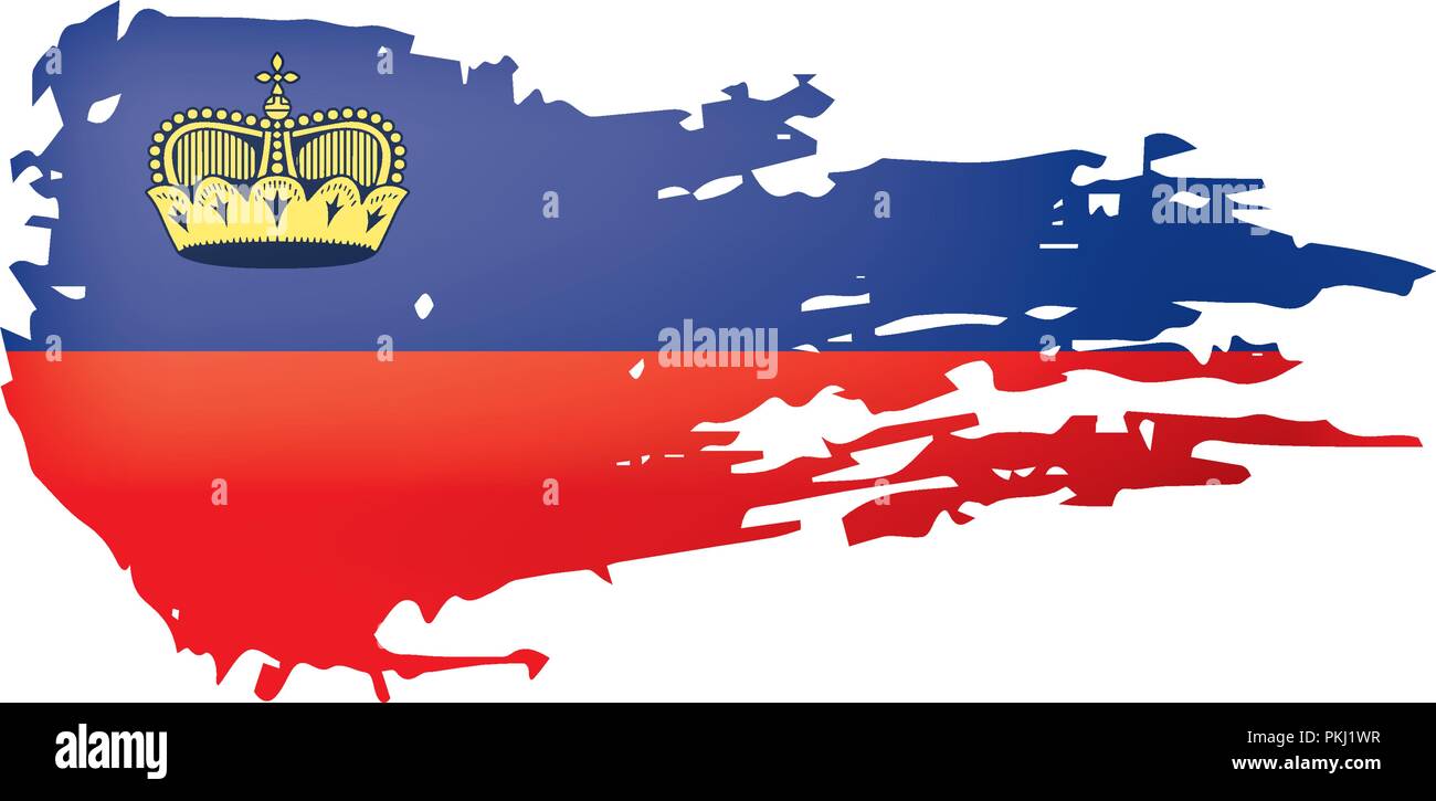 liechtenstein flag, vector illustration on a white background Stock ...