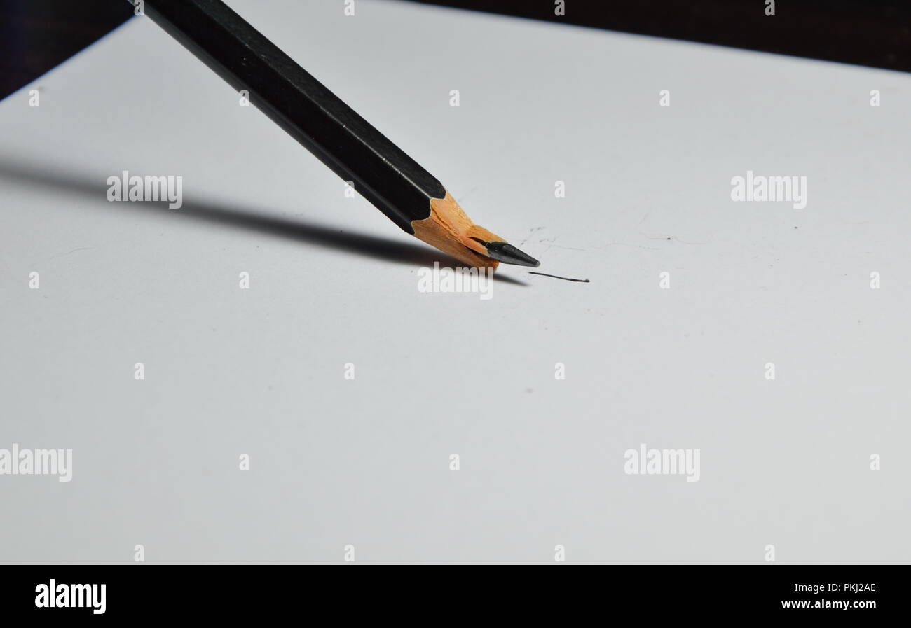pencil write on white paper Stock Photo - Alamy