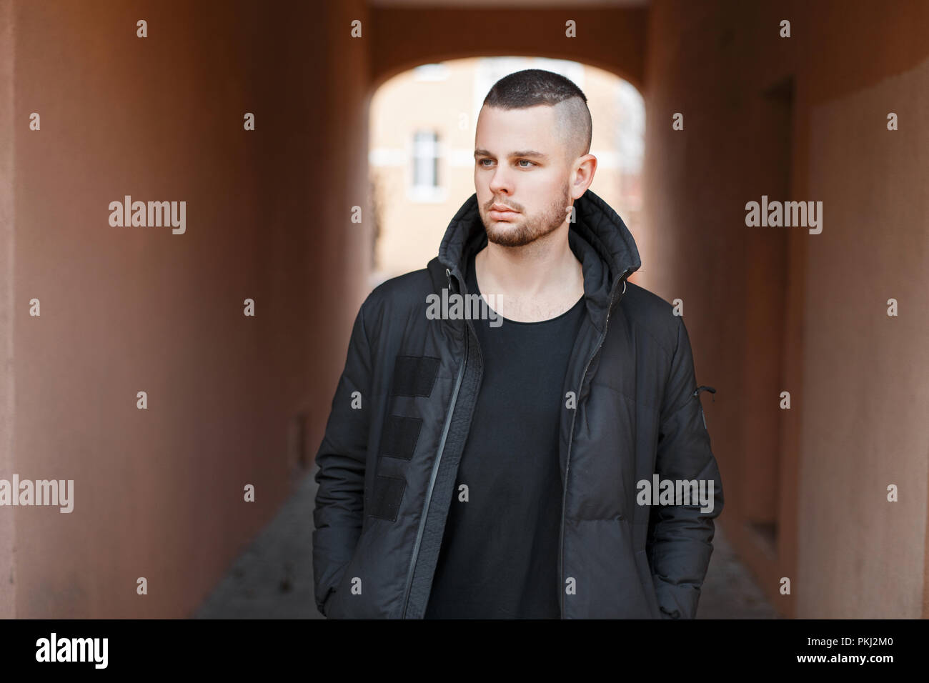 Male models walking hi-res stock photography and images - Alamy