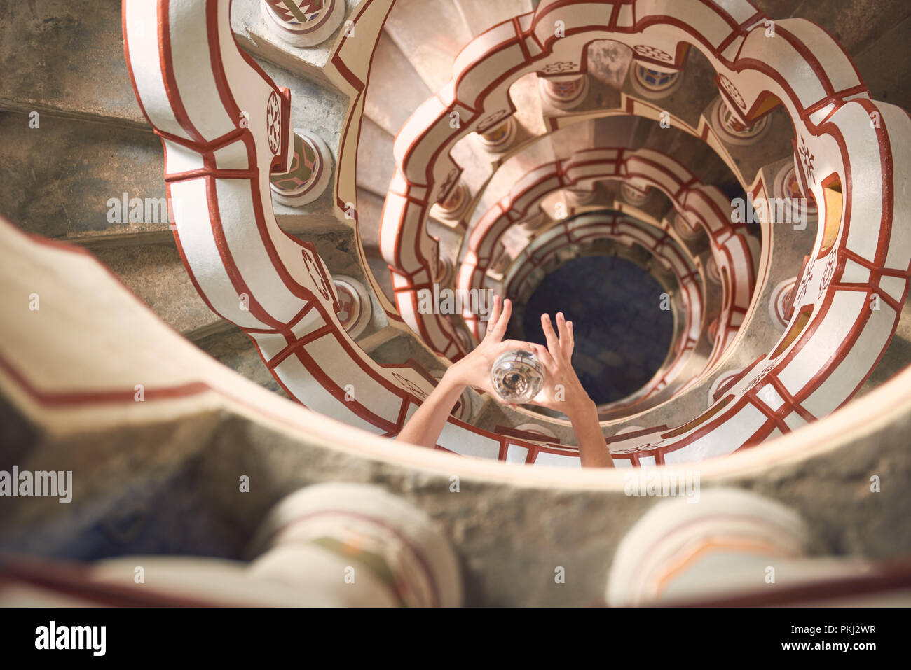 Concentrical circle stairs Stock Photo - Alamy