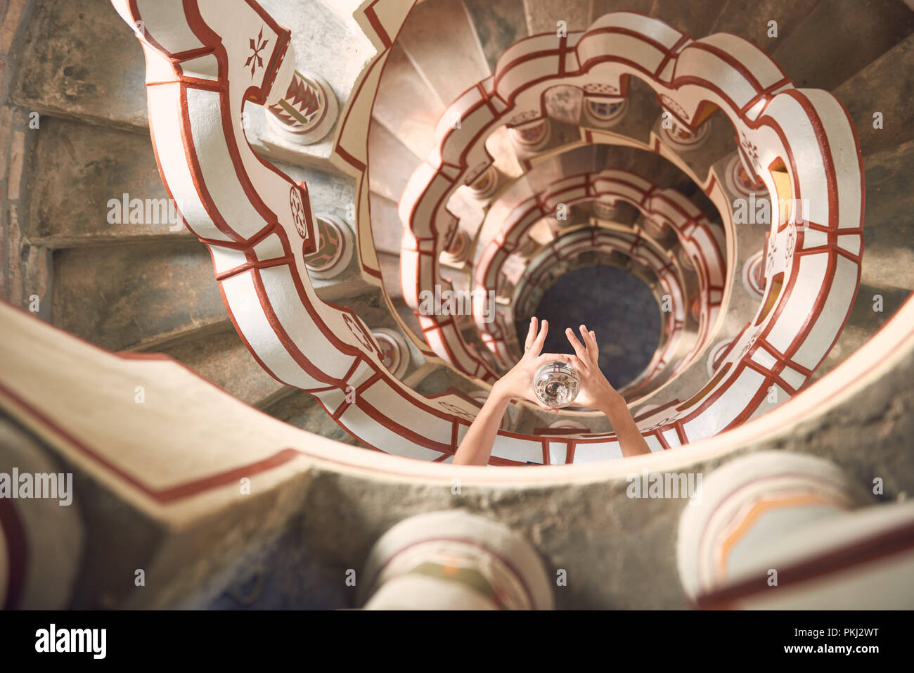 Concentrical circle stairs Stock Photo - Alamy